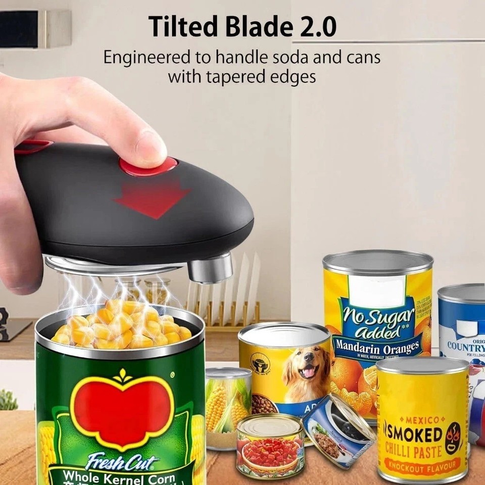 Electric Automatic Can Opener One Touch Tin Smooth Felt Kitchen Bottle ...
