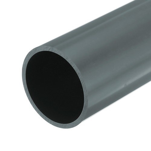 PVC Rigid Round Pipe 67.8mm ID 76mm OD 20cm/8" Length Light Grey High ...