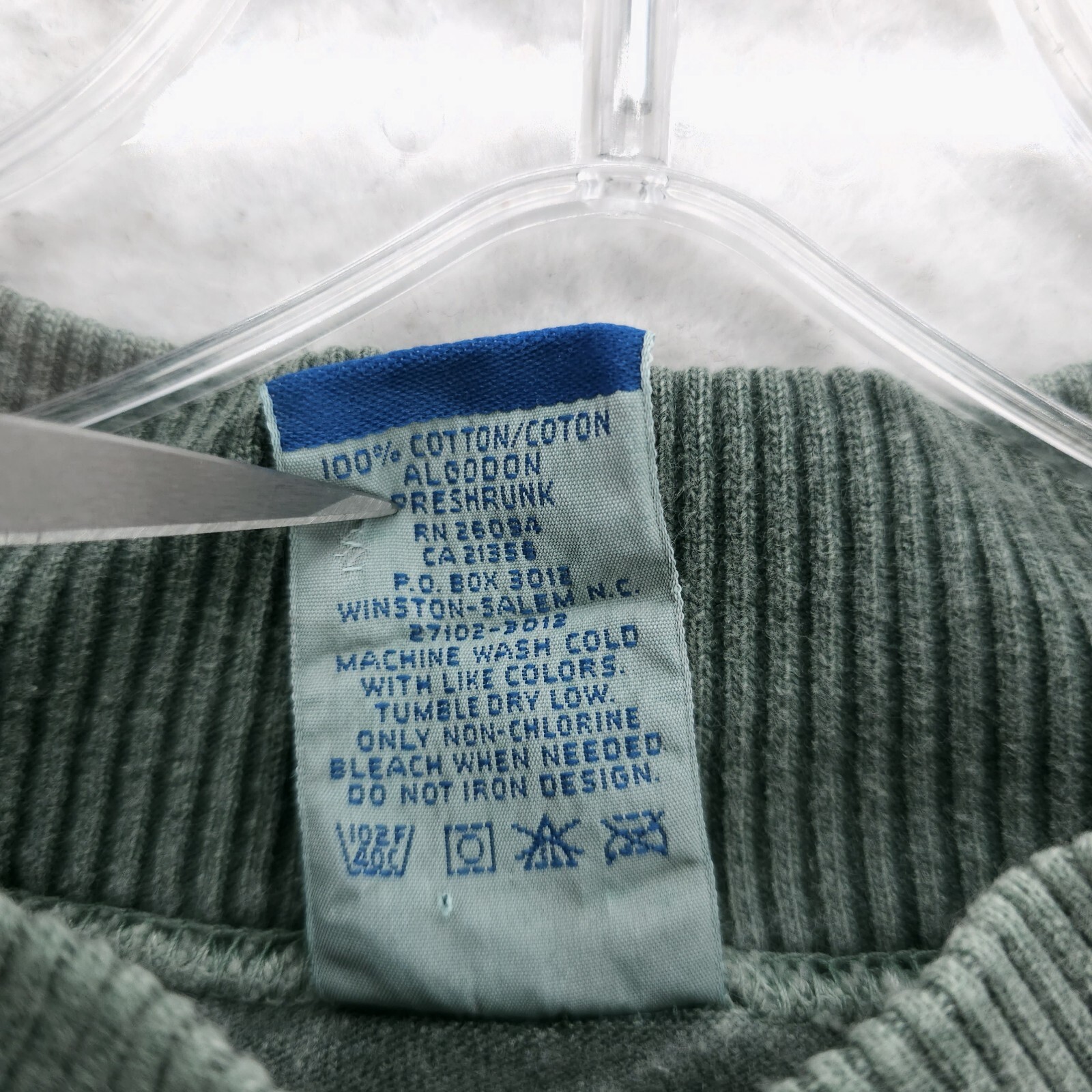 Vintage Champion Sweatshirt Faded Green Gray Pre-shrunk Cotton LARGE ...