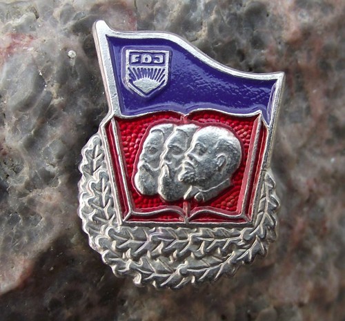 Vintage East Germany DDR GDR Karl Marx Engels Lenin Youth FDJ Silver ...