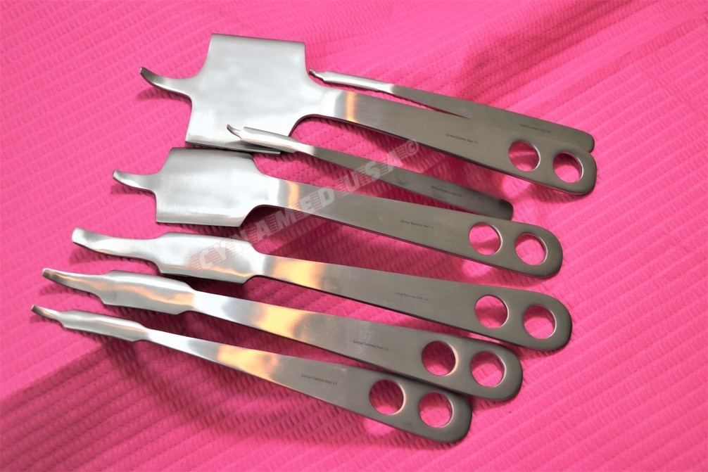 GERMAN PREMIUM 6 HOHMANN RETRACTOR SET SURGICAL ORTHOPEDIC INSTRUMENTS ...