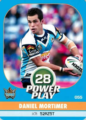 2015 GOLD COAST TITANS NRL Card DANIEL MORTIMER Power Play | eBay
