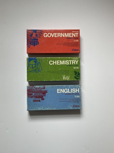 Vintage Vis-ed Educational Cards Organic chemistry, English, and U.S ...