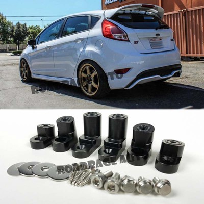 For 14-Up Ford Fiesta ST Hatchback Black Rear Wing Spoiler Riser ...