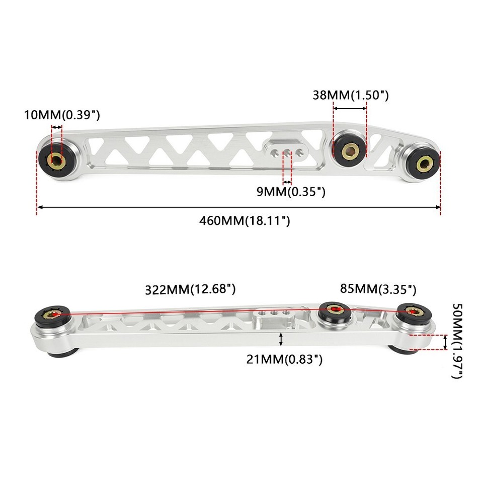 New Rear Lower Control Arms Subframe Brace For Honda Civic ES DX EP3 EM ...