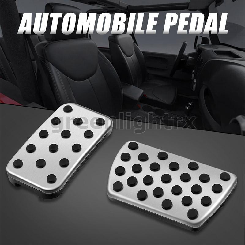 No Drill Steel Brake Gas Foot Pedal Cover Pad For Honda Accord Civic ...