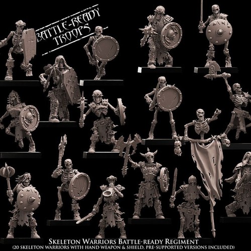 28mm Fantasy miniatures, Skeleton Warrior Regiment, wargaming, DND, fantasy | eBay