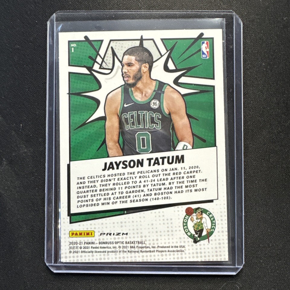 2020-21 Donruss Optic Basketball JASON TATUM Purple My House BOSTON ...