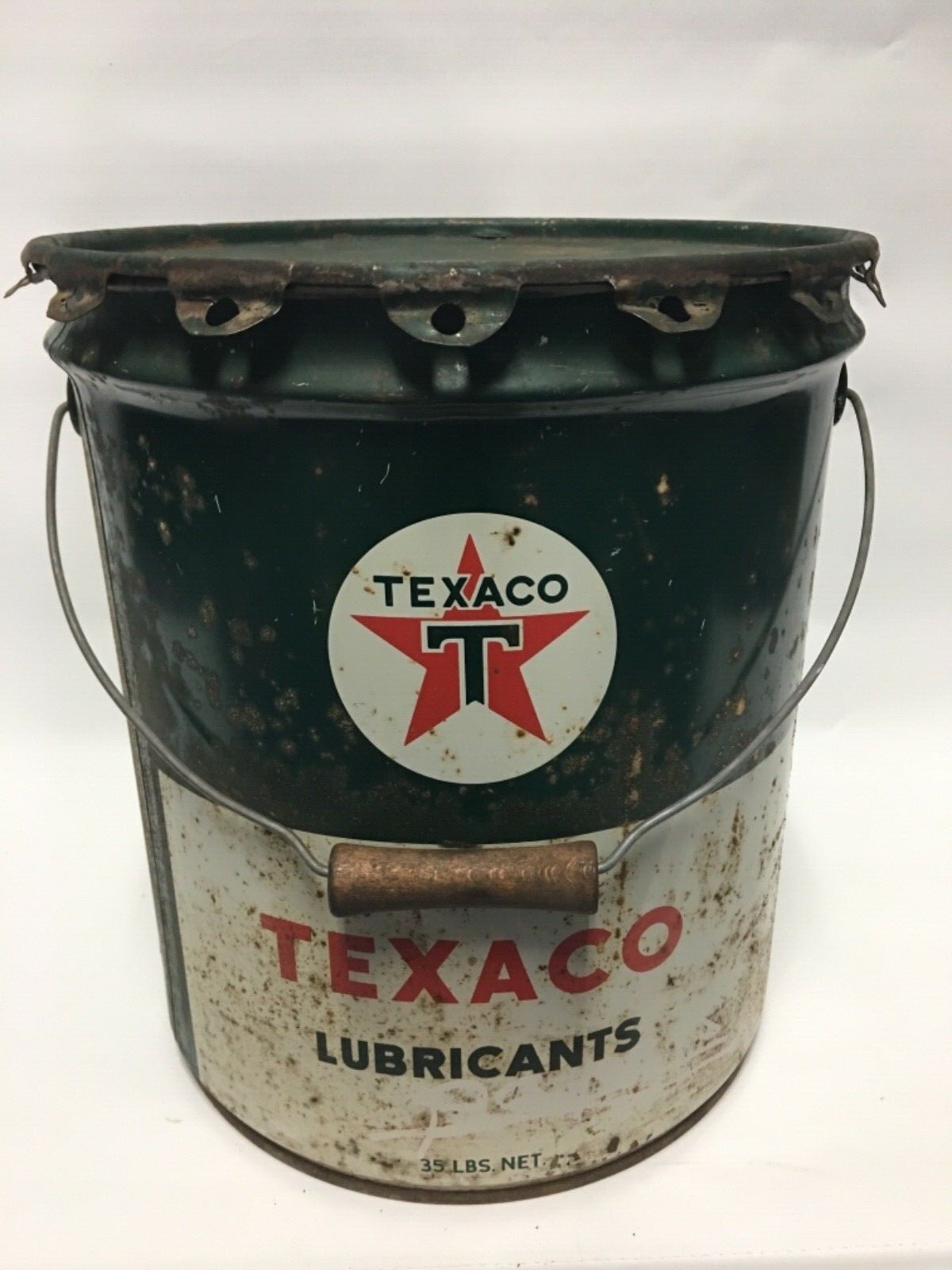 VINTAGE Texaco 5 Gallon Marfak Oil Metal Empty Can made in Canada 10 ...