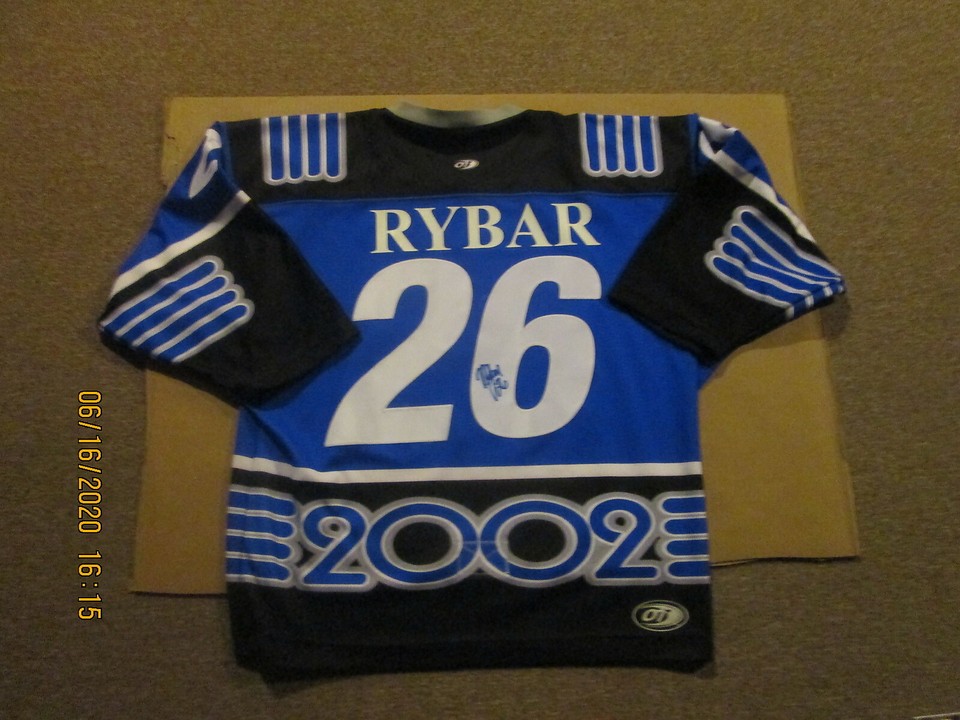 ECHL Peoria Rivermen Rare #26 Joe Rybar Game Worn XXXL 2002 New Years ...