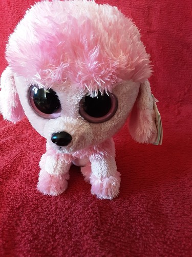 Ty Beanie Boos Princess Pink Poodle Solid eyes with tags | eBay