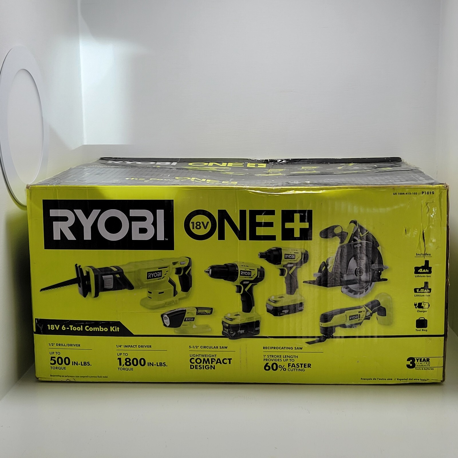 Ryobi P1819 18V ONE+ Cordless 6-Tool Combo Kit for sale online | eBay