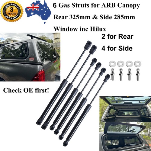 6 for ARB Canopy Window-4x SIDE 6603030+2x REAR 6603025 Gas Struts Set ...