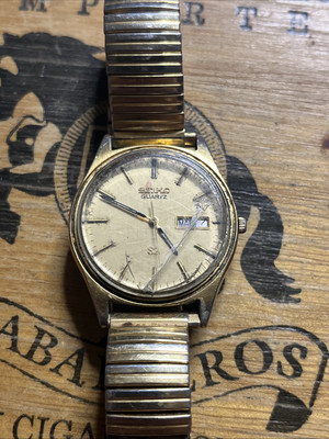 VINTAGE SEIKO S3 Quartz Watch Stainless Steel Back Wrist Watch Day Date ...