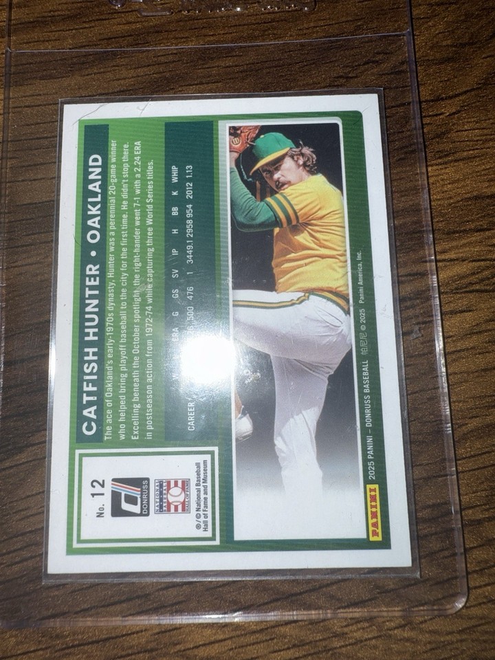 Donruss Baseball Card Catfish Hunter Oakland A”s 20/49 | eBay