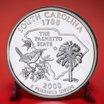 2000-S Silver South Carolina Cameo PROOF State Quarter Coin Fast ...