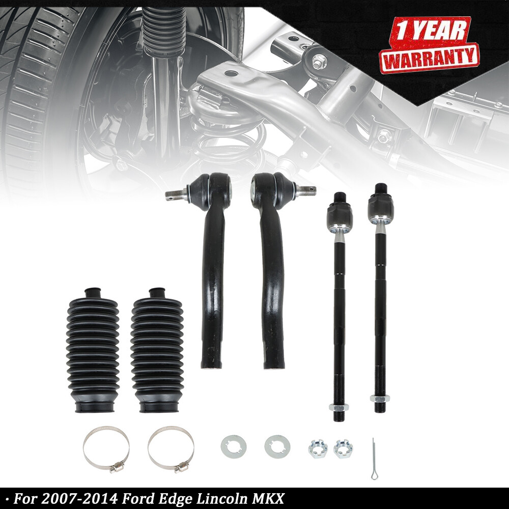 6pc Front Inner & Outer Tie Rod Boot Kit For 2007 - 2014 Ford Edge ...