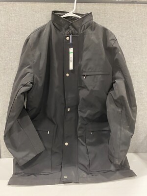 Alex Cannon Jacket Mens LG Black Mock Neck Outdoors Lightweight Parka Zip Coat | eBay