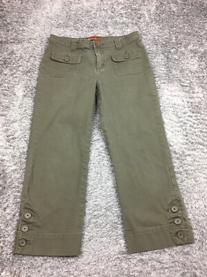 Lee Cropped Pants Womens Size 9/10 Green One True Fit | eBay