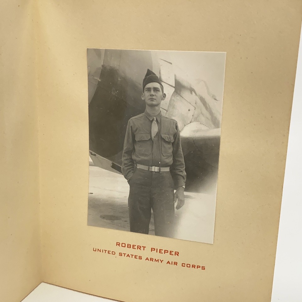 WW2 Christmas Card Folded Paper With Real Photo Robert Pieper US Army ...