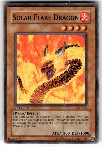 Solar Flare Dragon AST-032 Yugioh 1st Edition Monster Card 1996 | eBay