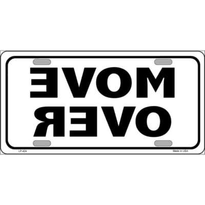 Move Over Metal Novelty License Plate Tag LP-424 | eBay