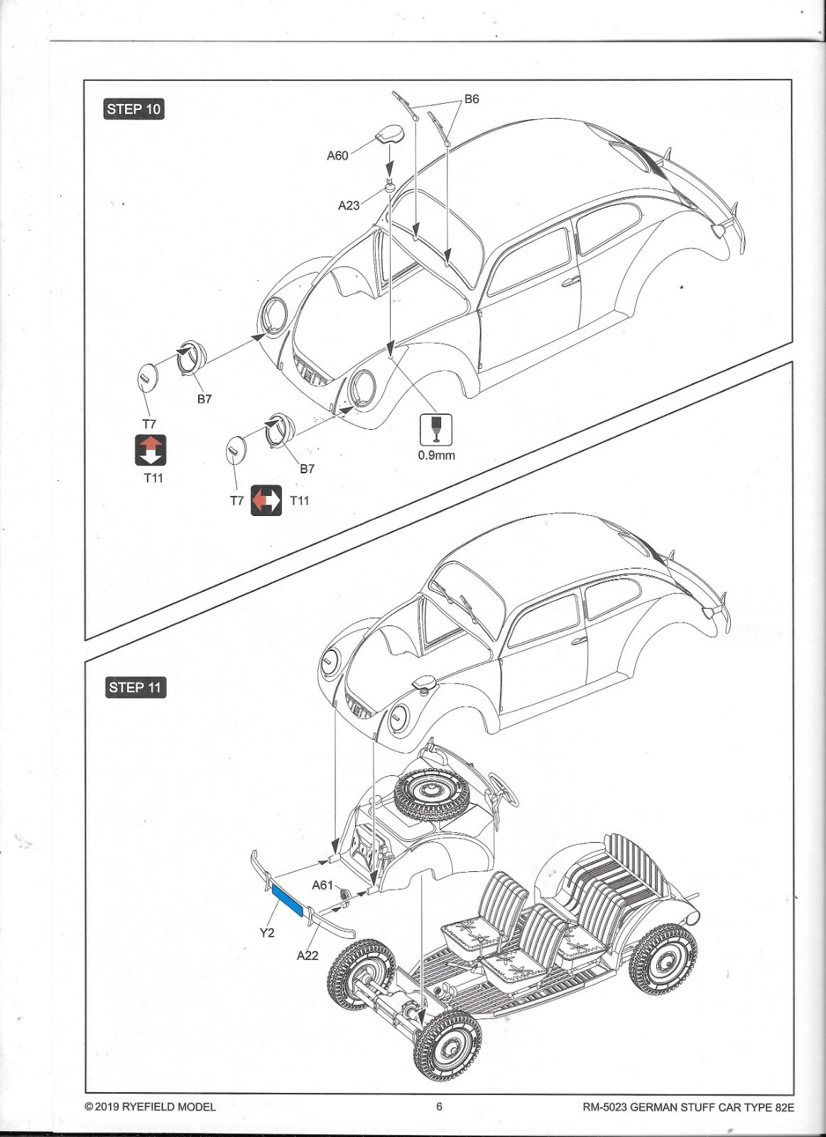 BL RFM Ryefield Model German Staff Car Type 82E w/Full Interior 1/35 ...