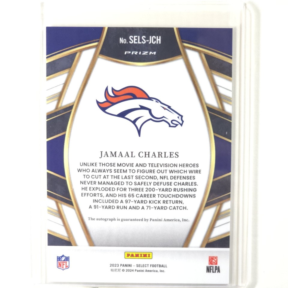 2023 Panini Select Jamaal Charles Autograph Blue Prizm #SELS-JCH | eBay