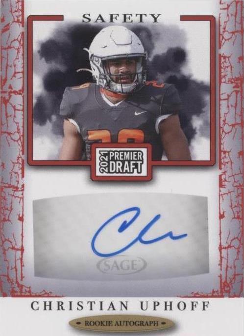 2021 Sage Premier Draft - Autographs Christian Uphoff #A189 Red (AU, RC ...