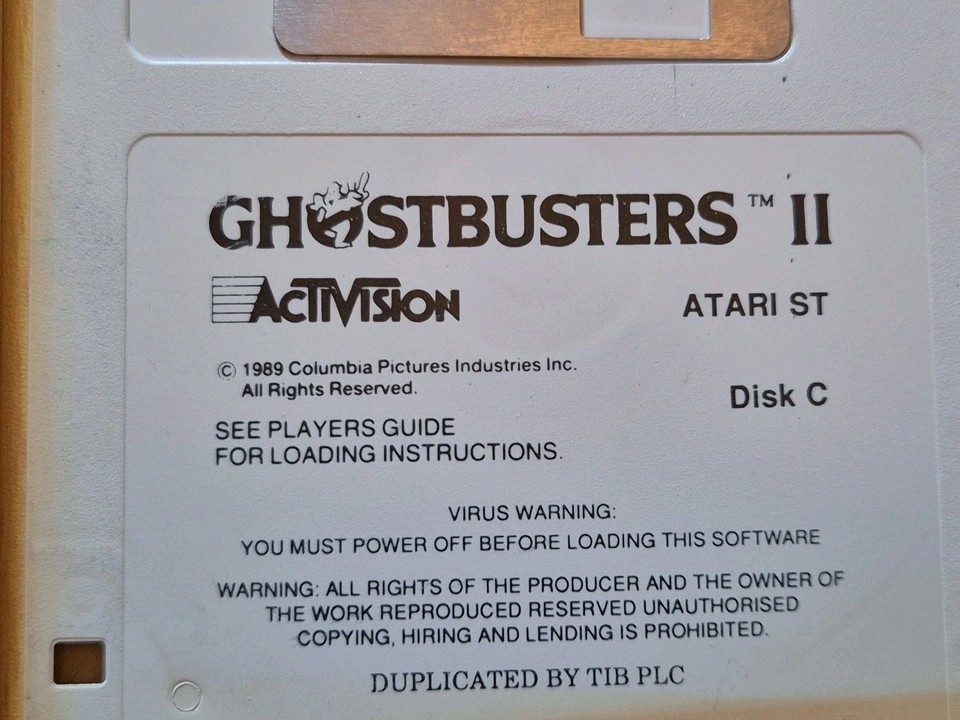 Vintage ATARI ST Floppy Disk Game Software - GHOSTBUSTERS II. | eBay UK