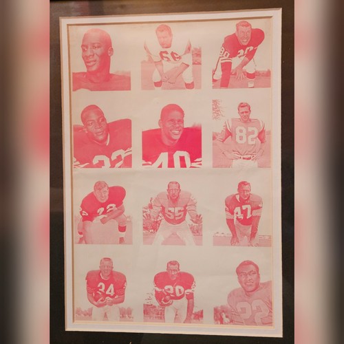 1964 Wheaties Football Stamps Jim Brown Proof Sheet Complete! Topps ...