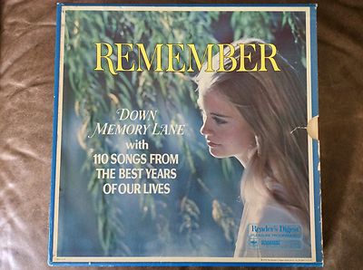 Remember Down Memory Lane Vinyl LP 9 Records Readers Digest RCA | eBay