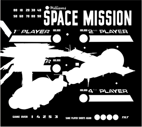 Williams Space Mission Pinball Machine Next Gen Translite backglass | eBay