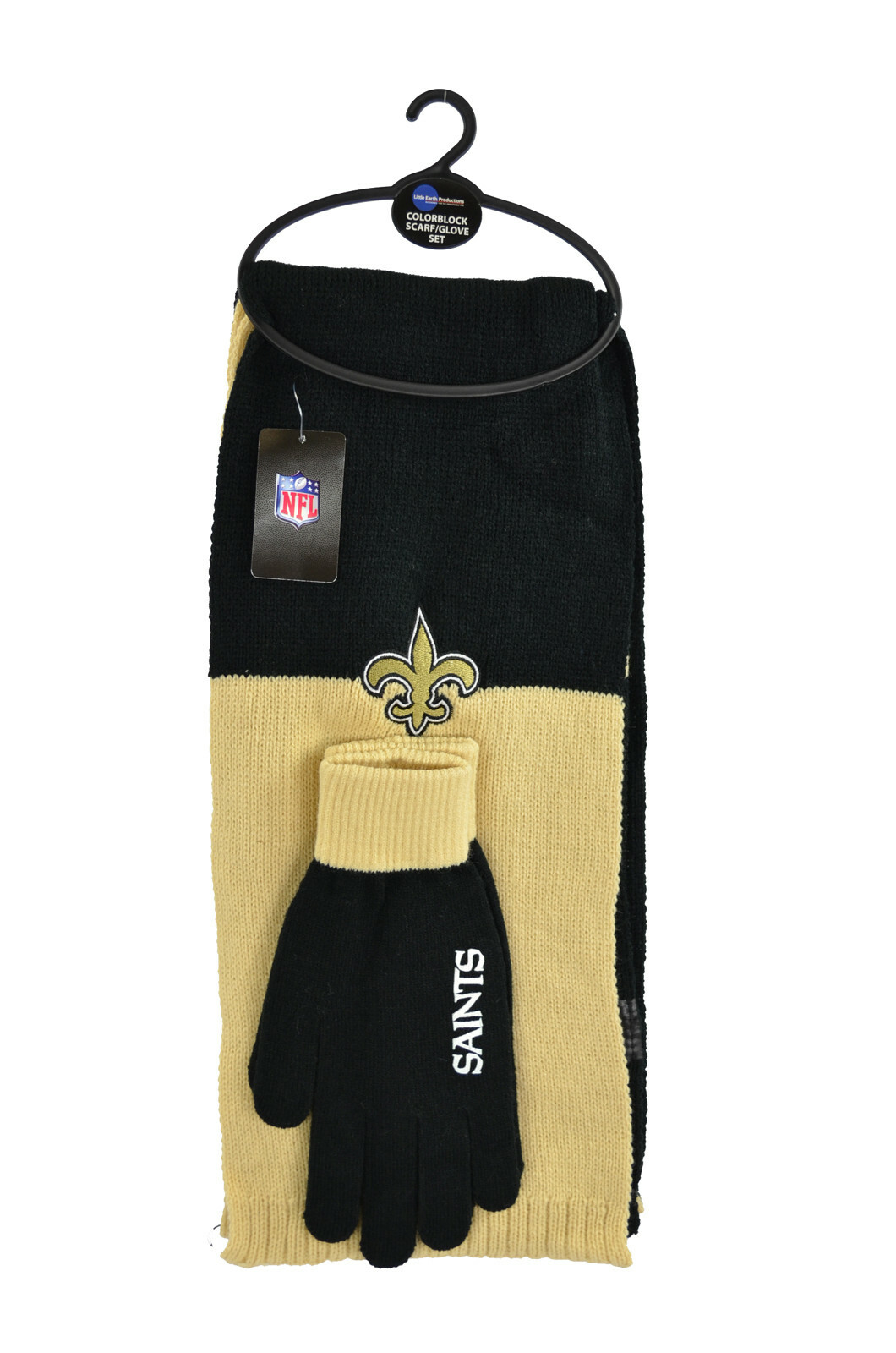 New 3PC NFL New Orleans Saints Colorblock Scarf & Glove Gift Set | eBay