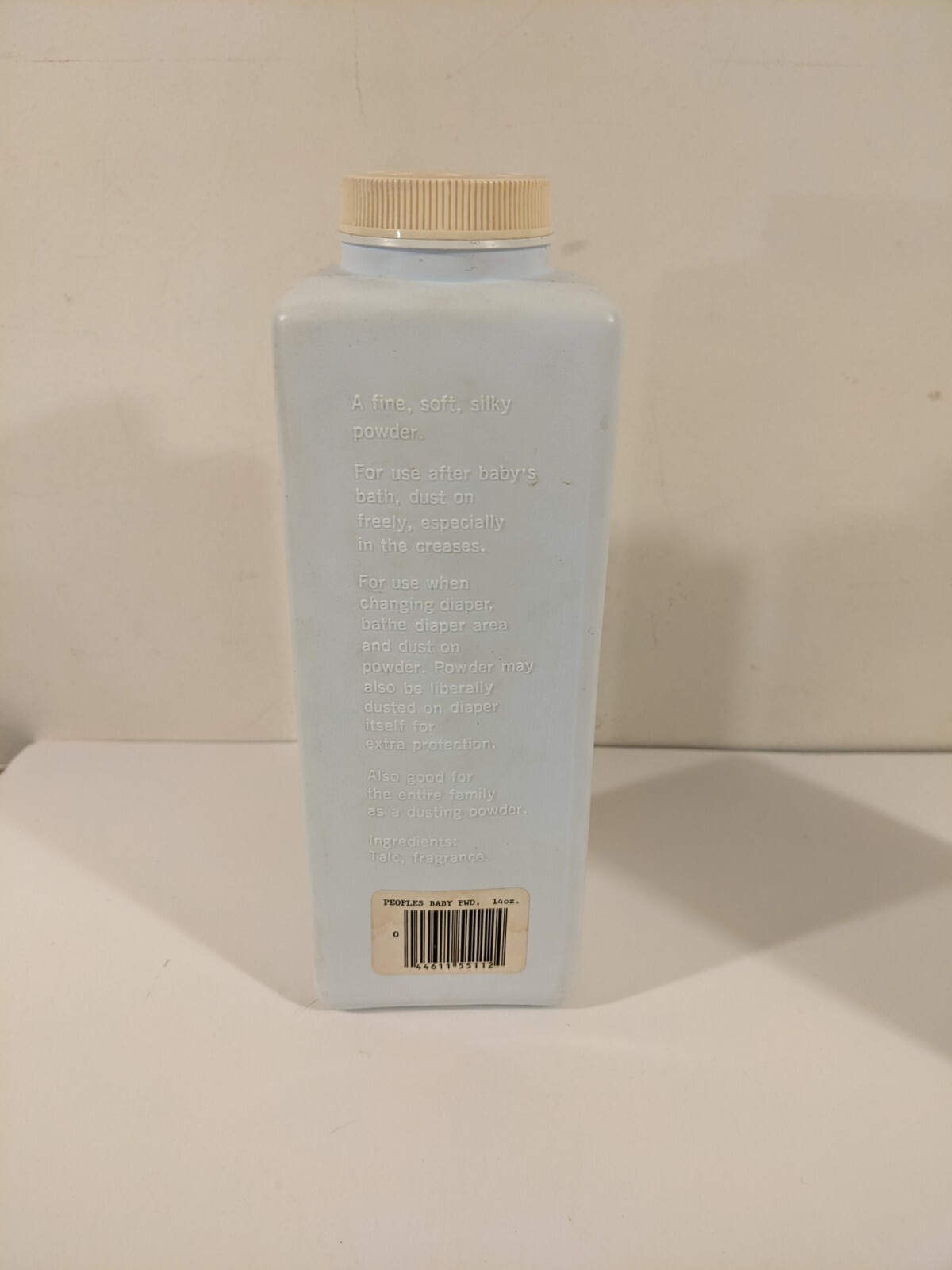 Vintage 1980’s Peoples Brand Baby Powder Bottle Talc DISCONTINUED Used ...