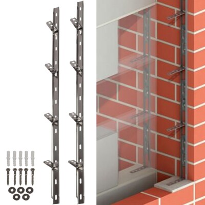 STAINLESS STEEL WALL STARTER KIT Brick Block Extension Interior ...
