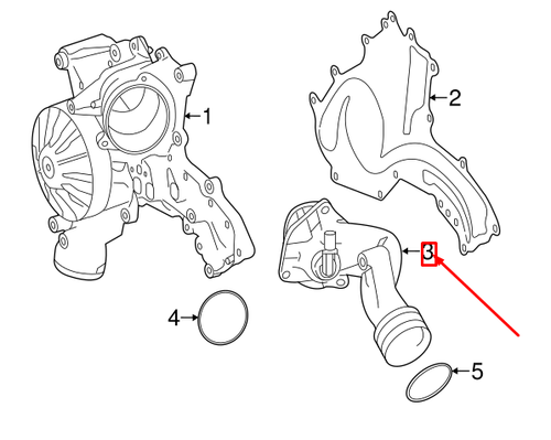 MERCEDES-BENZ CL C216 Engine Coolant Thermostat A2782000615 NEW GENUINE ...