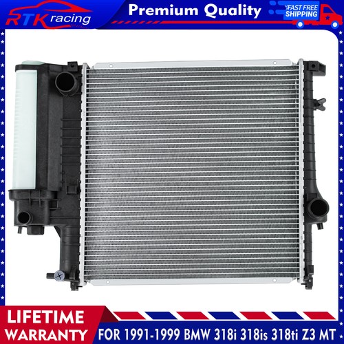 Aluminum Core Radiator For 1991-1999 BMW 318i 318is 318ti Z3 L4 1.9L ...