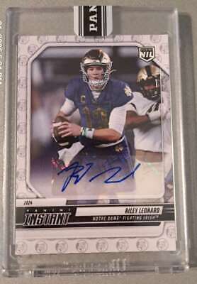 RILEY LEONARD RC AUTO 2024-25 Panini Instant Autograph Pre-ROOKIE #8 N ...