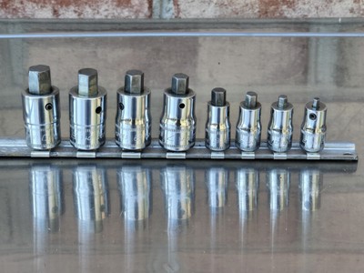 Snap-On 8pc Metric Stubby Hex Allen Bit Set 1/4 & 3/8" Drive, Part ...