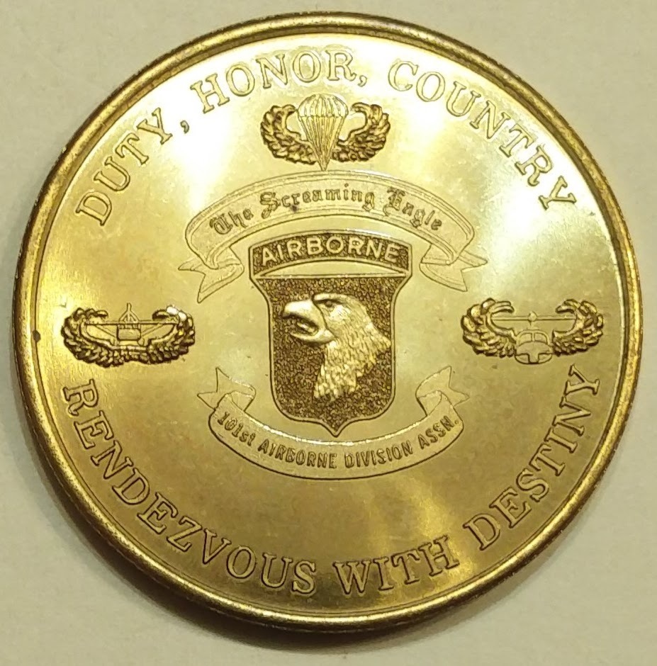 101st Airborne Air Assault Division Circa 1986 Army Challenge Coin | eBay