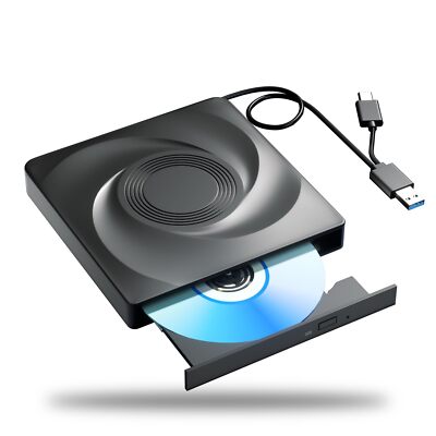 External Blu-ray Drive Blu-Ray Player DVD/CD Read/Write Portable Blu ...