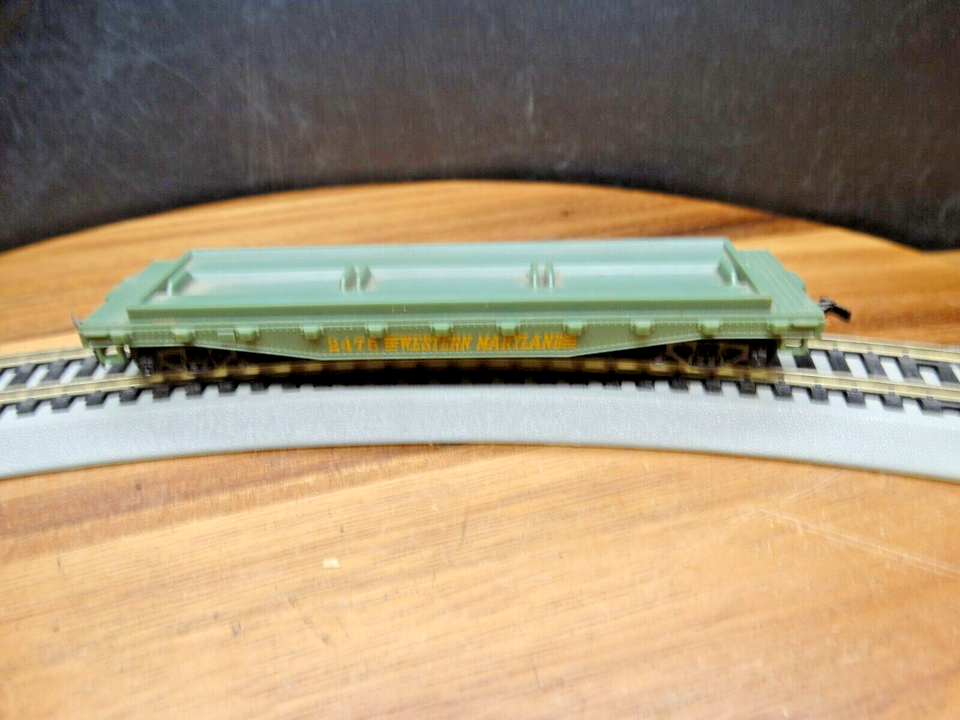TYCO HO Scale 40' Western Maryland 2475 Railroad Flat Car w/ Culvert ...