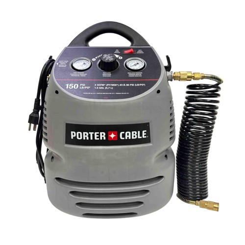 Porter Cable CMB15 1.5 Gallon 150 PSI Oil-Free Fully Shrouded Air ...