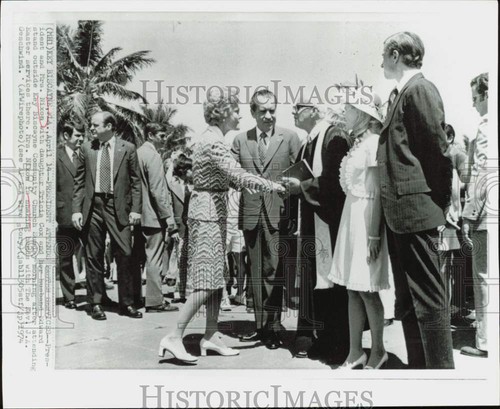 1974 Press Photo President Richard Nixon & Family Attend Easter Service ...