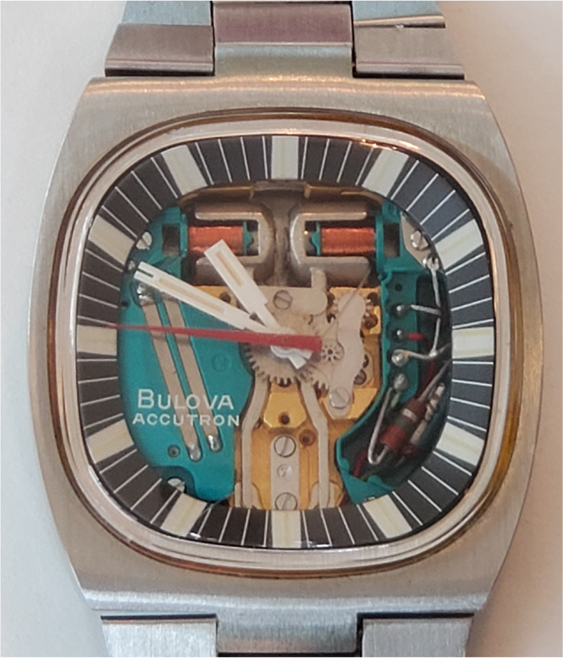 VINTAGE 1970 BULOVA ACCUTRON SPACEVIEW TV DIAL TUNING FORK WATCH, Just ...