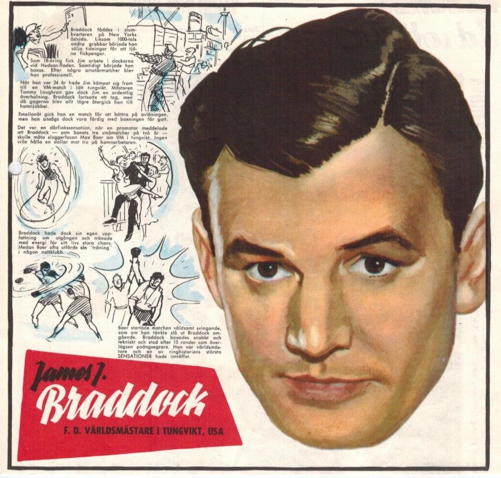 James J Braddock Boxer Boxing Collector's Insert Series from 1959 | eBay