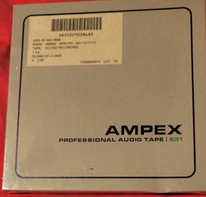Vintage AMPEX Brand new, never opened Professional Audio Tape | eBay