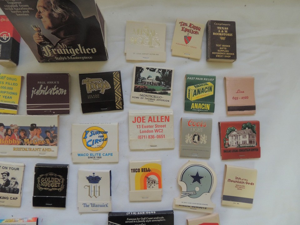 OVER 700 Vintage Matchbooks --- HUGE and FUN Collection!!! Over 8 ...