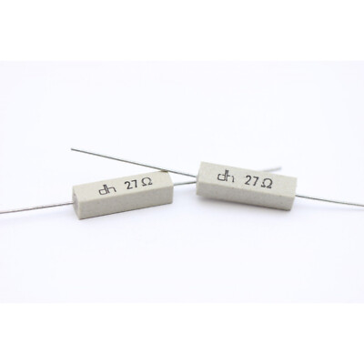 1 X CEMENTED CERAMIC RESISTOR 27R 27OHM 4W DH AXIAL NOS (New Old Stock ...
